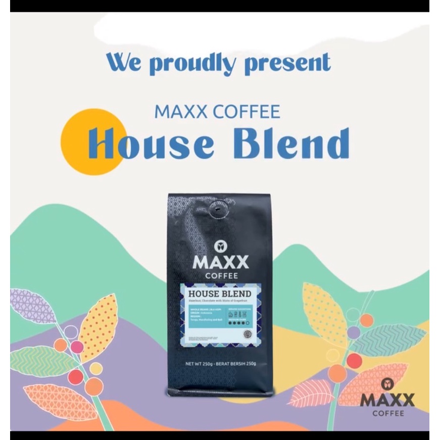 Jual MAXX Coffee HOUSE BLEND (Biji Kopi) | Shopee Indonesia