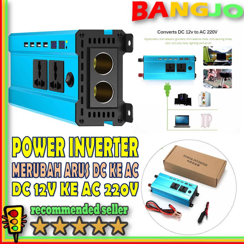 Jual Alat Rubah Arus DC menjadi ke AC POWER SUPPLY INVERTER mobil DC 12V - AC 220V | Shopee ...