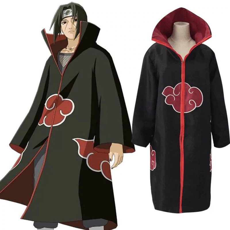 Jual JUBAH NARUTO AKATSUKI CLOAK ITACHI UCHIHA COSPLAY JAPAN DRILL ...