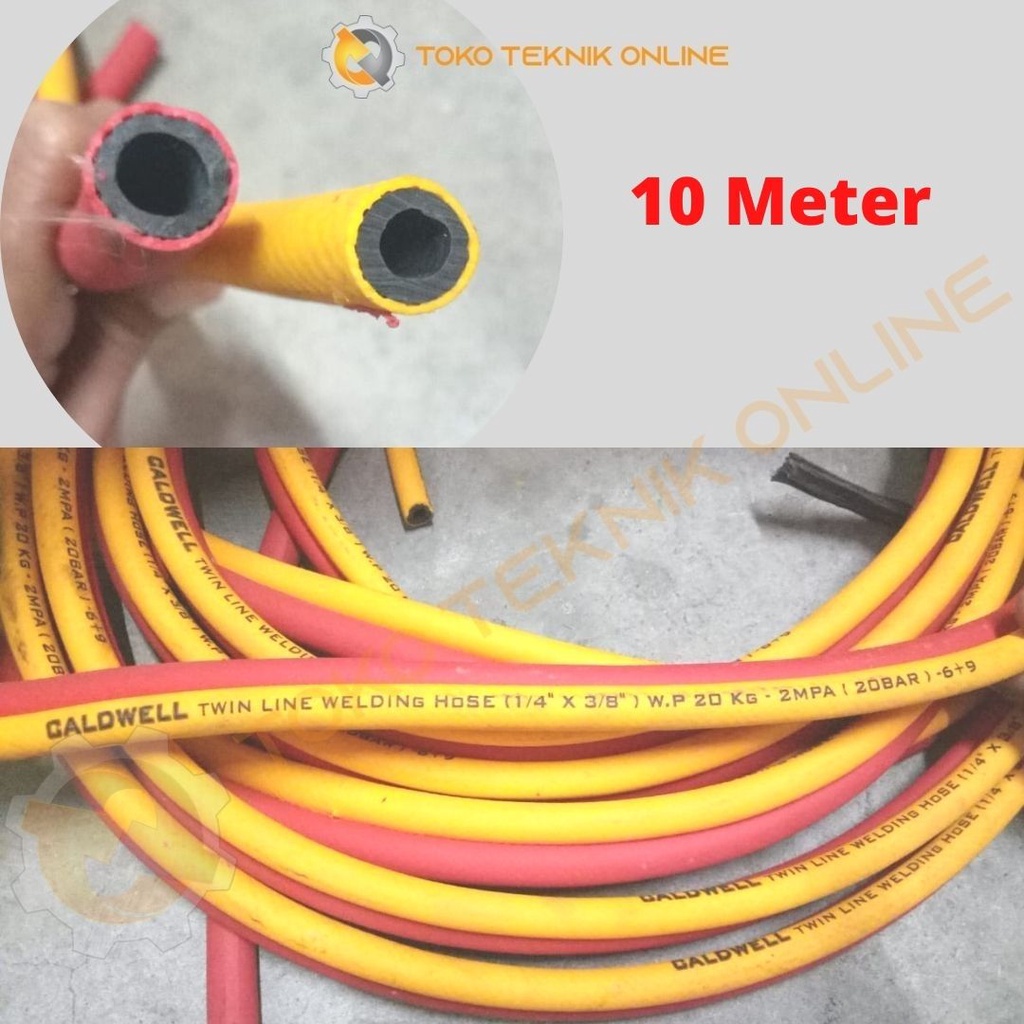 Jual SELANG DOUBLE LAS BLENDER 10 METER / TWIN LINE WELDING HOSE ...