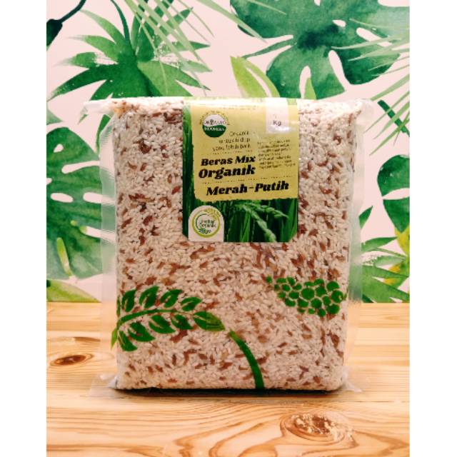 Jual Beras Organik Mix Merah & Putih 1kg-Lingkar Organik | Shopee Indonesia