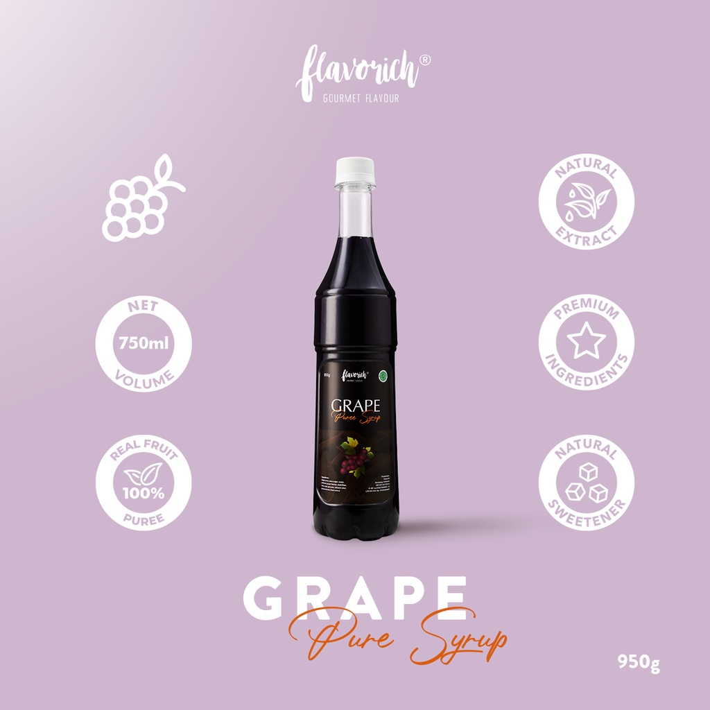 Jual FLAVORICH - Sirup Puree Grape / Gourmet Syrup / Sirup Untuk Hotel ...