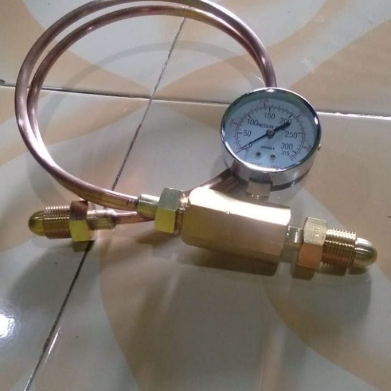 Jual pipa alat transfer oksigen dengan manometer panjang 1 meter ...