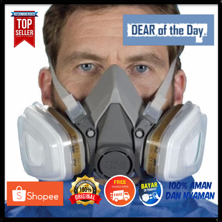 Jual Masker Gas Half Face Model 3M / Anti Debu Super Kuat/ Masker Untuk ...