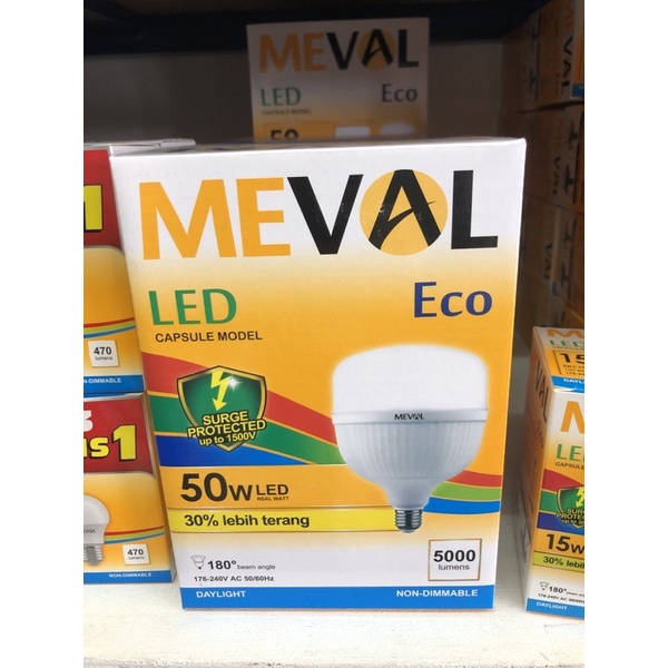 Jual LAMPU LED MEVAL CAPSULE ECO 50W Cool Daylight 6500K (Putih ...