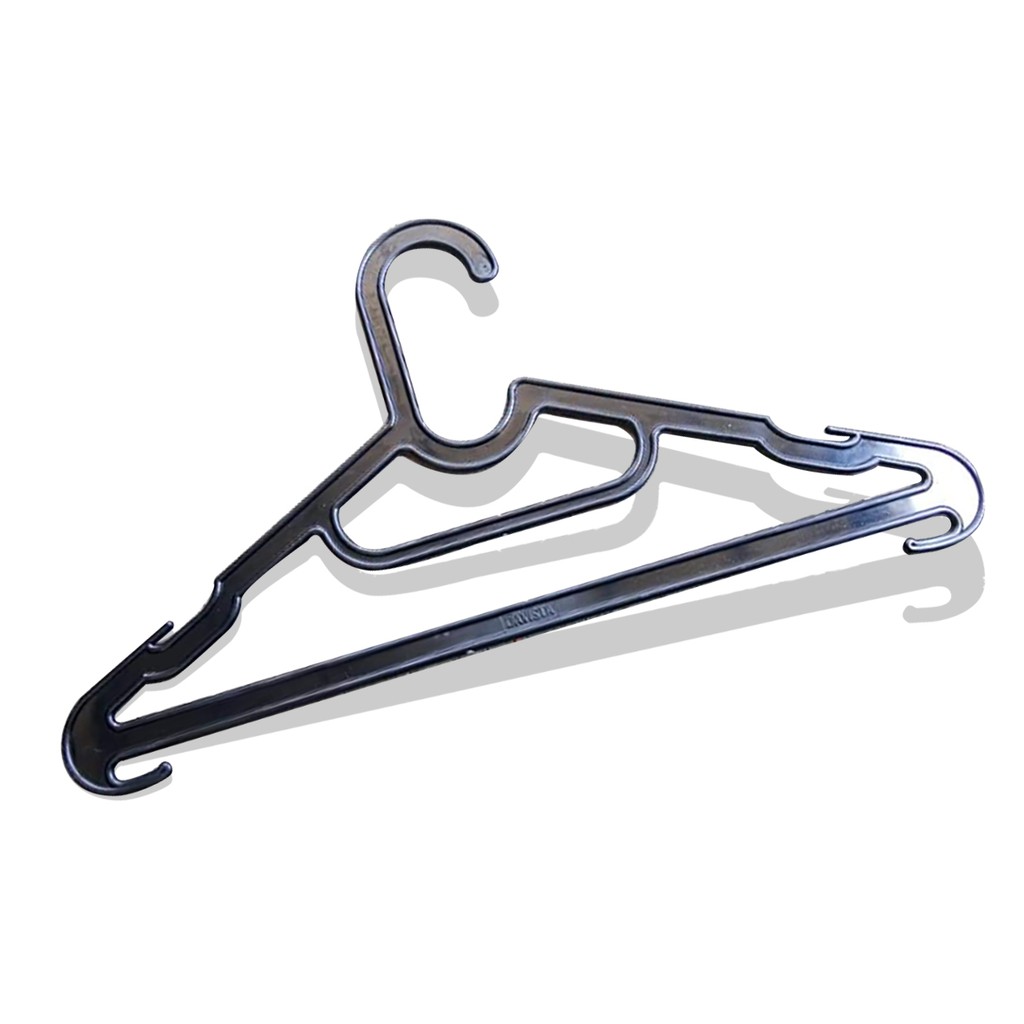 Jual Gantungan baju / Hanger Hitam Plastik MIN 10PCS | Shopee Indonesia