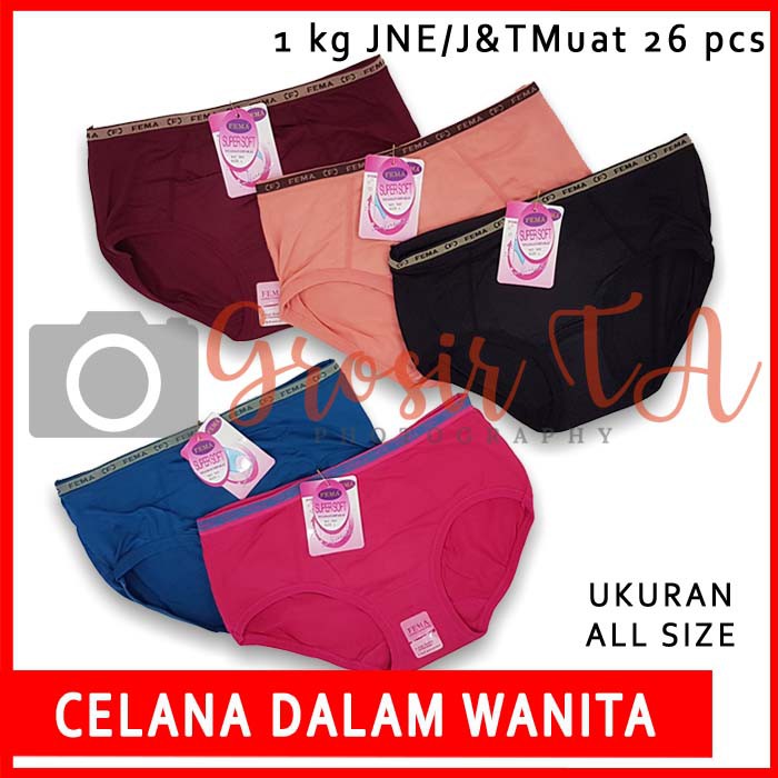 Jual Cd Celana Dalam Wanita Fema Polos Cd Perempuan Kolor Cewek Bahan ...