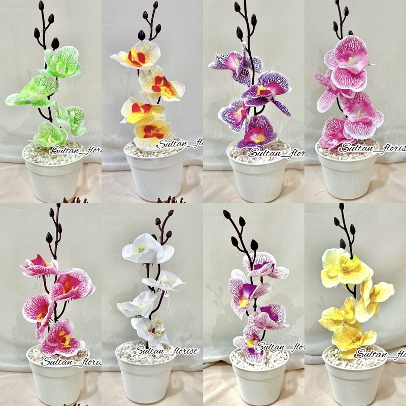 Jual BUNGA ANGGREK TUNGGAL BUNGA ARTIFICIAL// Bunga decoration // bunga ...