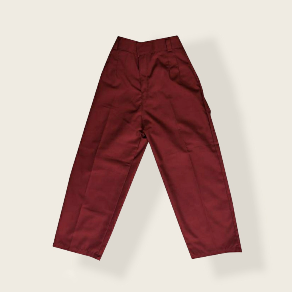 Jual Celana Sekolah SD Merah Panjang Laki Laki Bawahan Seragam Sekolah Anak SD Murah Kain ...