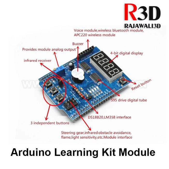 Jual Arduino Multifunction Shield Learning Kit Module Modul Belajar ...
