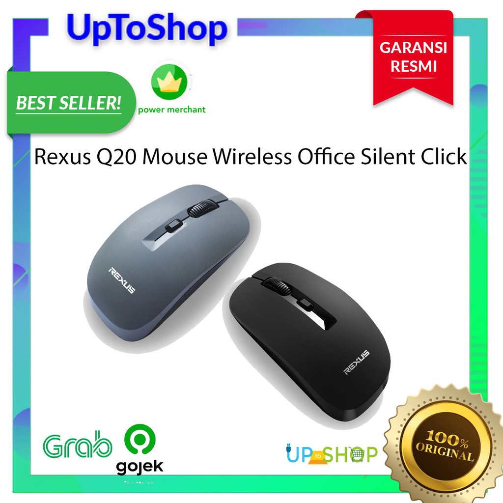 Jual Rexus Q20 Mouse Wireless Office Silent Click | Shopee Indonesia