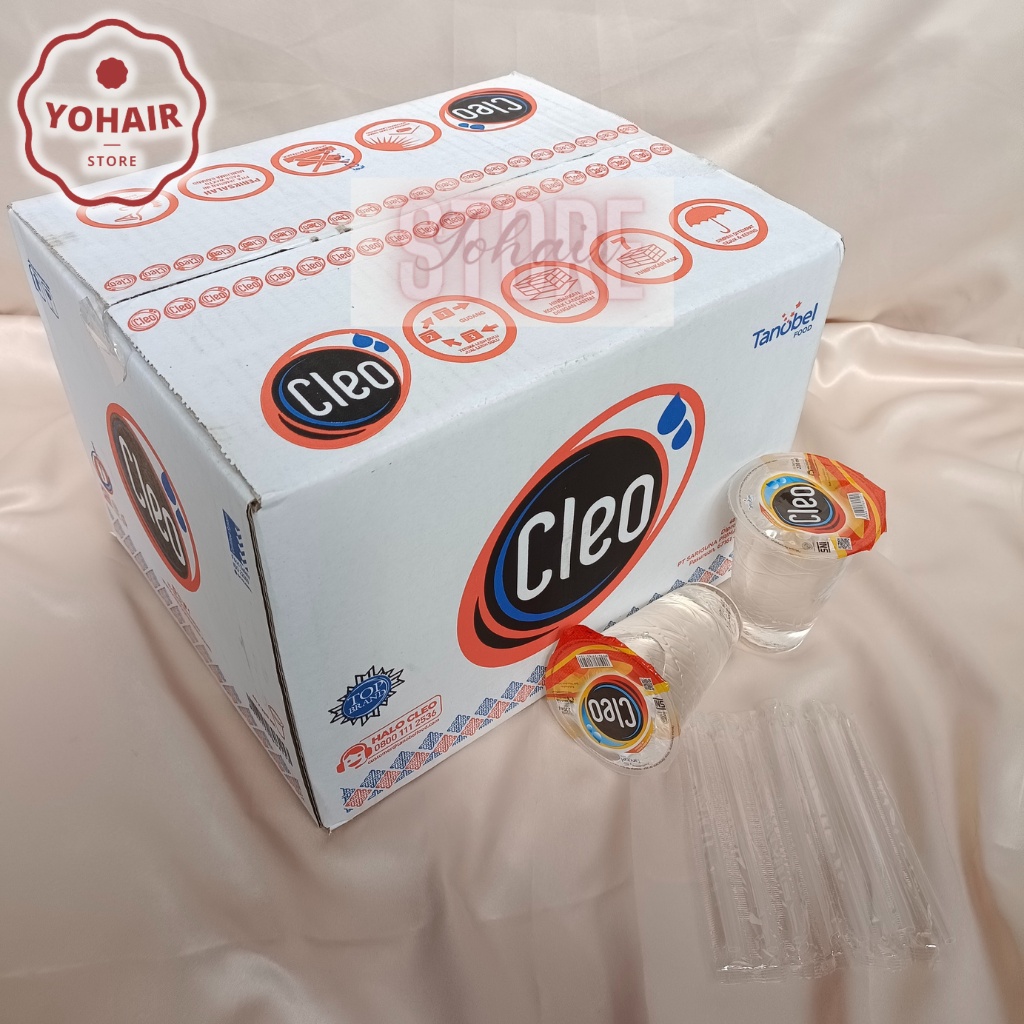 Jual Cleo Cup 220 mL pembelian per box isi 40 pcs KHUSUS KURIR GRAB GOJEK Indonesia|Shopee Indonesia