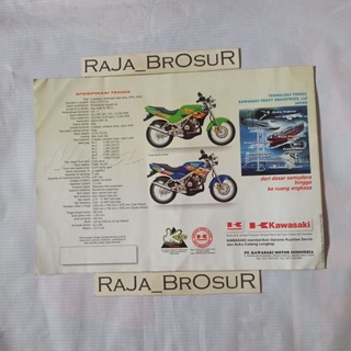 Jual Poster brosur jadul lawas Kawasaki Ninja 150R 2006 6speed 2tak | Shopee Indonesia
