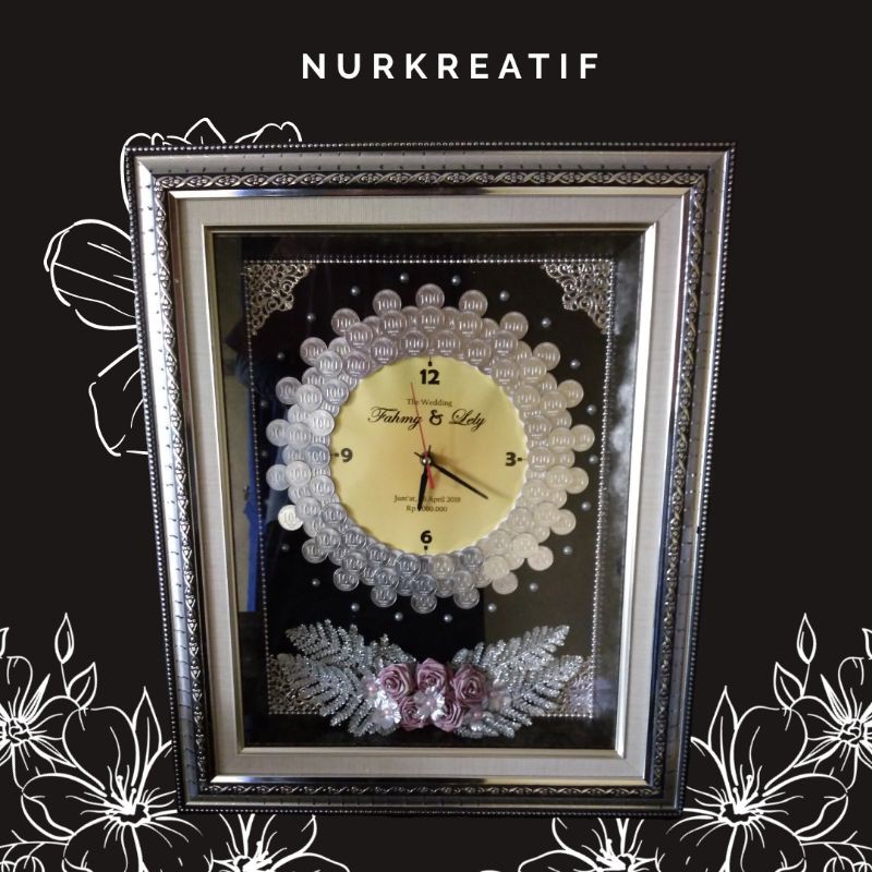 Jual NURKREATIF Mahar Pernikahan Koin Model Jam Dinding Indonesia ...