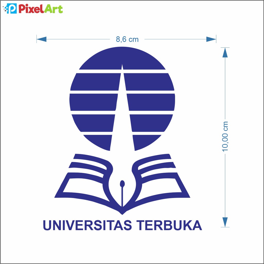 Jual CUTTING STIKER KAMPUS UT UNIVERSITAS TERBUKA STICKER KACA MOBIL ...