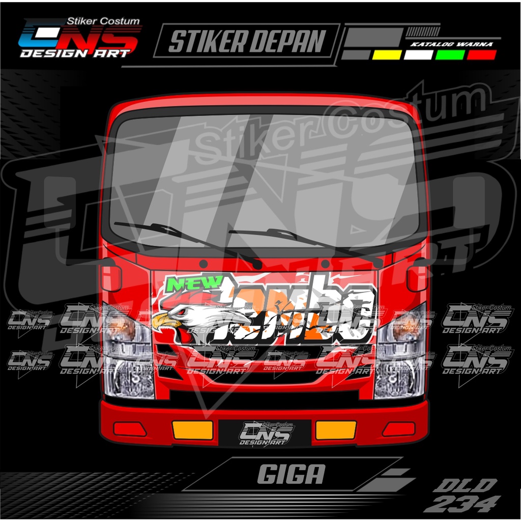 Jual Stiker Kabin Depan TRUK ISUZU GIGA NEW REMBO Custom Bisa Request ...