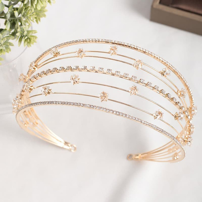 Jual Bando Tiara Mahkota Pengantin Hairpiece Headpiece Aksesoris Rambut ...