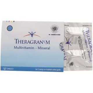Jual THERAGRAN M TABLET VITAMIN DAYA TAHAN TUBUH HARGA PER STRIP ISI 4 ...