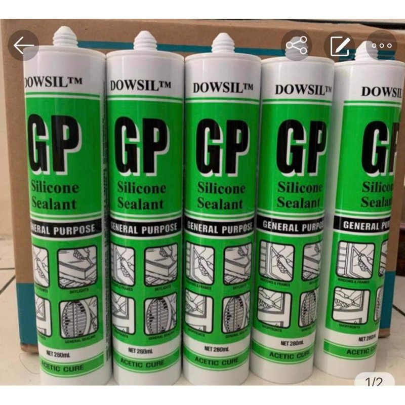 Jual Dowsil dow corning Gp lem kaca lemn aquarium silikon sealant asam | Shopee Indonesia