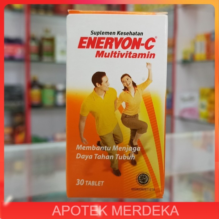 Jual Enervon C isi 30 tablet multivitamin vitamin C botol | Shopee ...