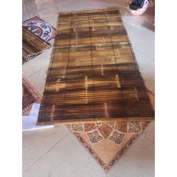 Jual Tirai Bambu Hitam wulung ukuran lebar 1,8 meter x tinggi 2,4meter ...