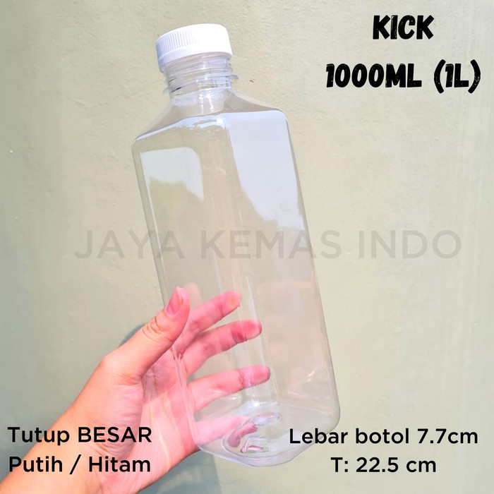 Jual Botol Kick Square 1000ml (Kotak) | Botol Plastik Kale Kotak 1L ...