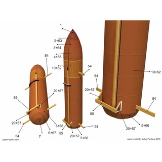Jual Papercraft Rocket Atlantis Space Shuttle NASA, paper replika space ...