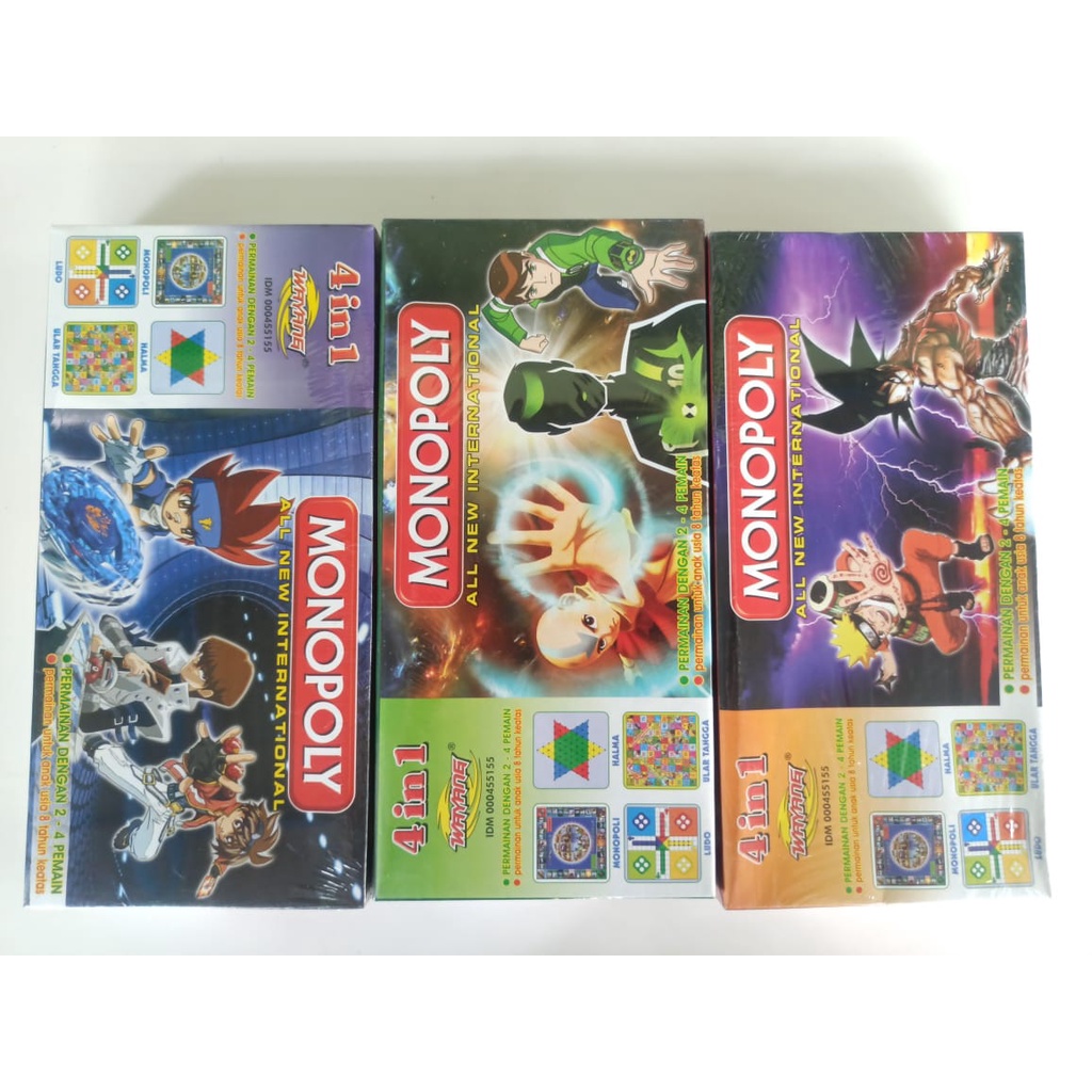Jual Monopoly 4 In 1 Monopoli, Halma, Catur, Ular Tangga, Ludo ...