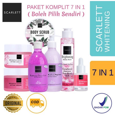Jual Scarlett Whitening Paket Komplit 7 In 1 Pilih Sendiri Original ...