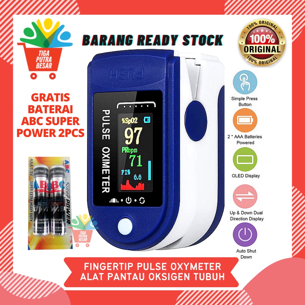 Jual FINGERTIP PULSE OXIMETER / OXYMETER ALAT PANTAU OKSIGEN TUBUH ...