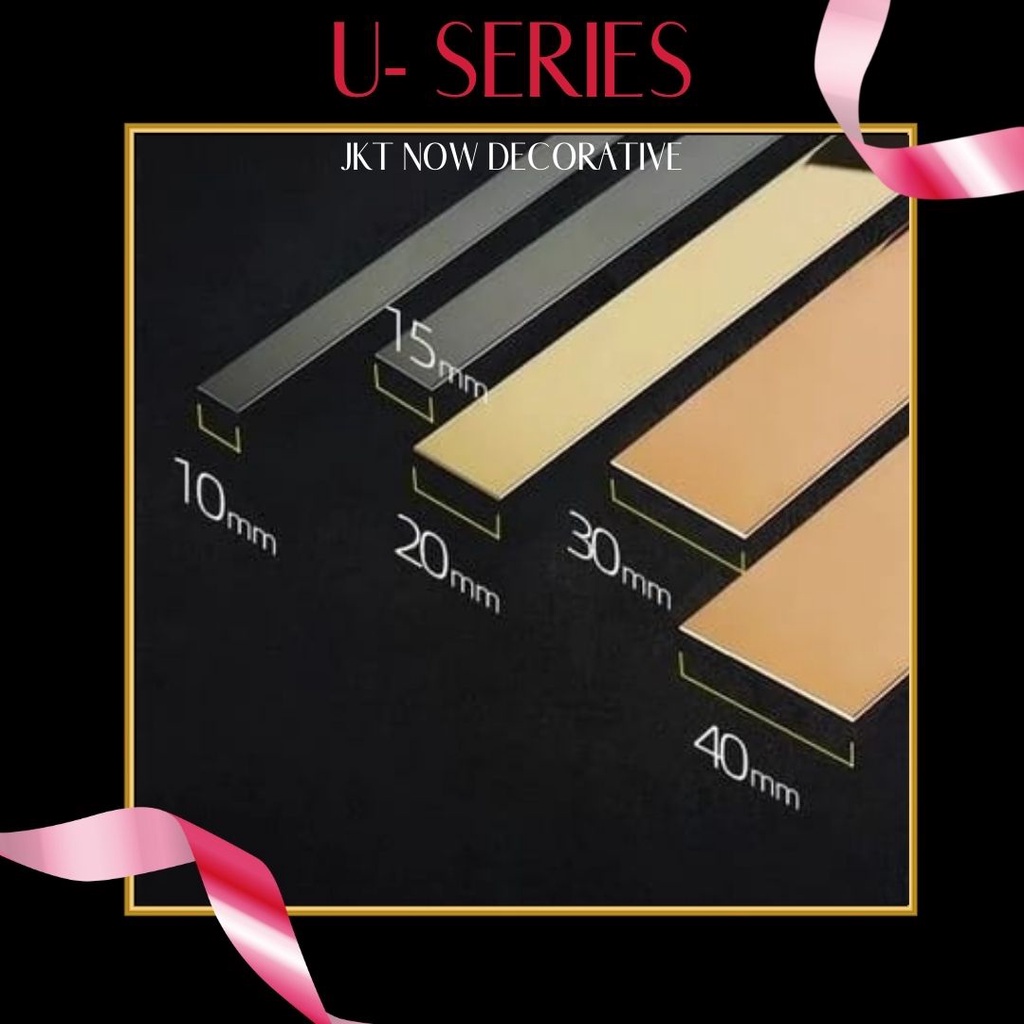 Jual Lis U Stainless Mirror Stainless List U 10X10X10X3.050mm T 0.8mm ...