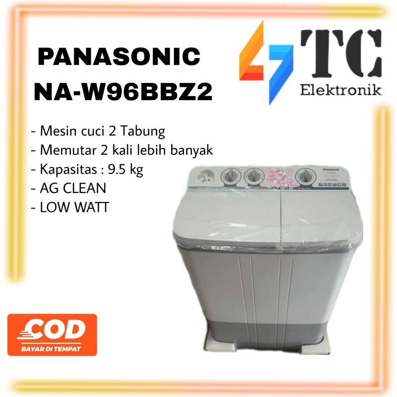 Jual Mesin Cuci 2 Tabung Panasonic NA-W96BBZ2 Kaps 9.5Kg | Shopee Indonesia