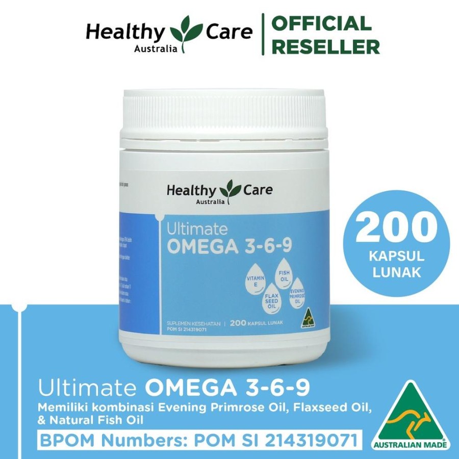 Jual HEALTHY CARE OMEGA 369 1000MG 200 CAPS MINYAK IKAN OMEGA 3 6 9 VIT ...