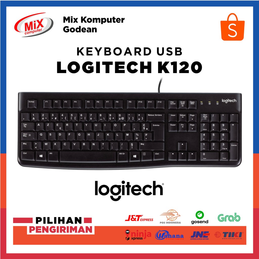 Jual Keyboard Logitech K120 USB Wired - Full Size | Shopee Indonesia