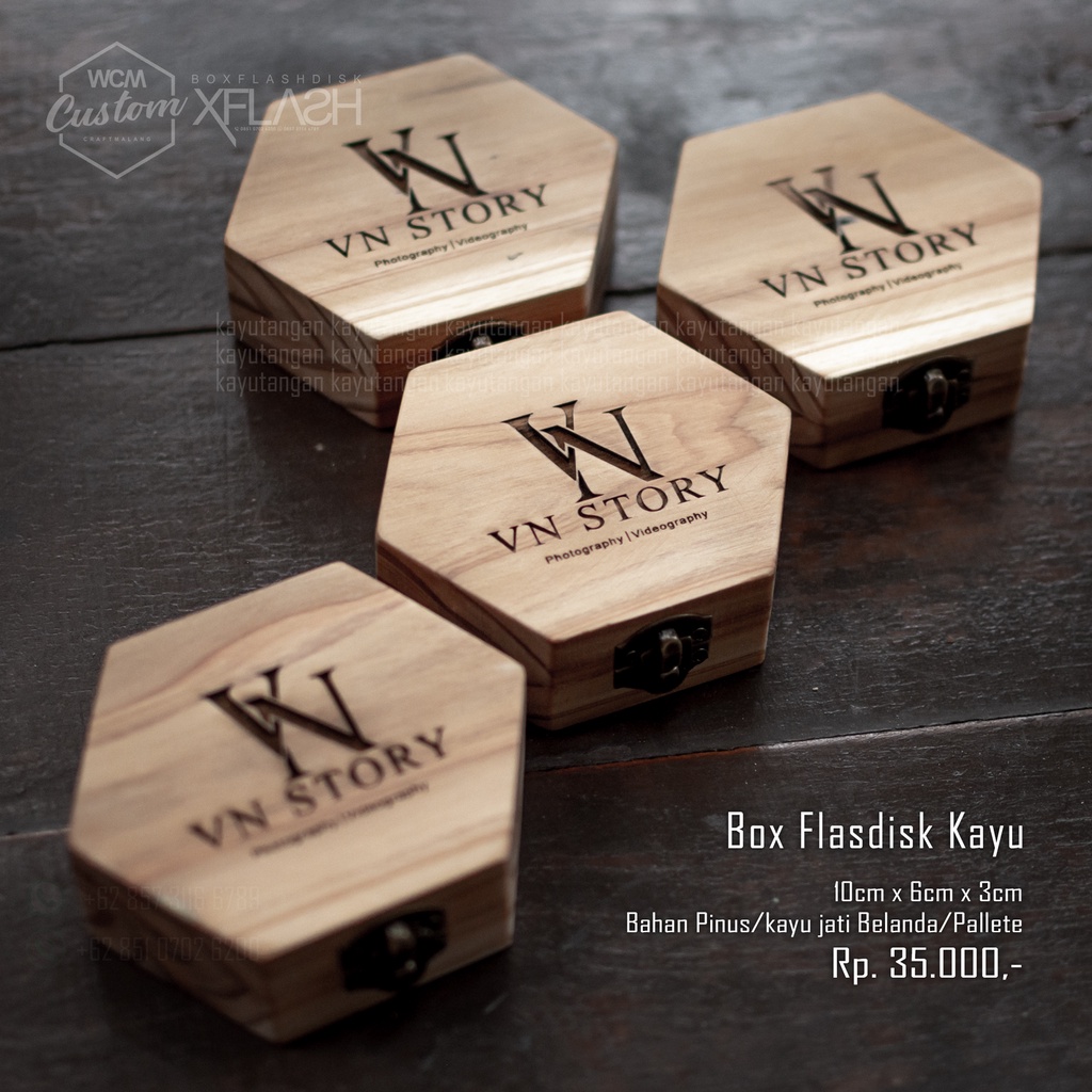 Jual Box FlashDisk Kayu Custom free Grafir Nama Bentuk Segi 6 | Shopee ...