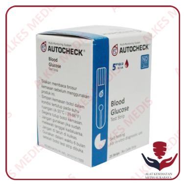 Jual Strip Blood Glucose Autocheck Test Cek Gula Darah Refill Isi 25 ...