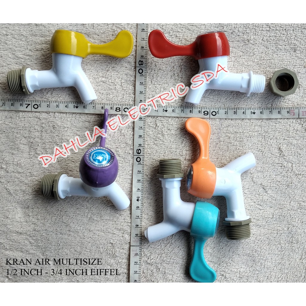 Jual KRAN AIR MULTISIZE 1/2 INCH-3/4 INCH EIFFEL | Shopee Indonesia