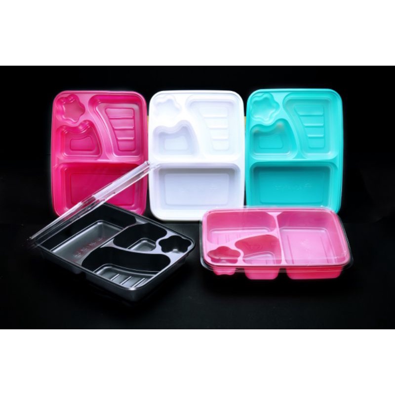 Jual MIKA BENTO BINTANG / LAUNCH BOX - TRAY BINTANG 4 SEKAT - 50 SET ...