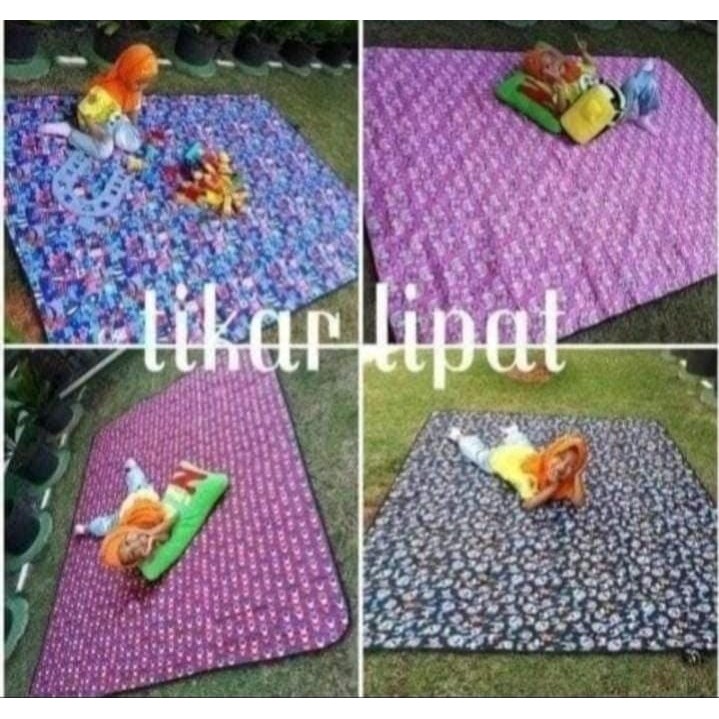 Jual Tikar lipat motif/piknik anti air mudah dibawa 2kg 3pc | Shopee ...