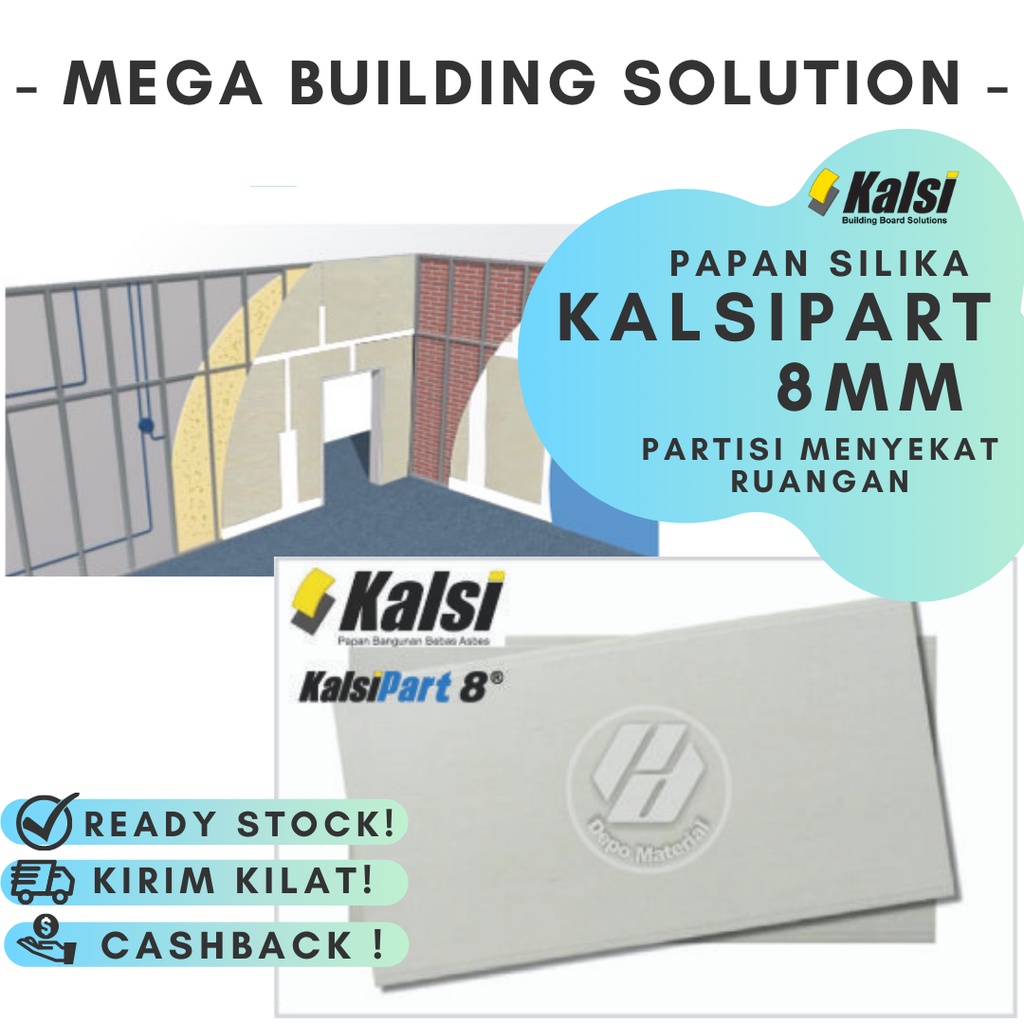 Jual KalsiPart 8mm x 1200x2400 mm - Papan Kalsi, Papan Partisi Anti Air ...