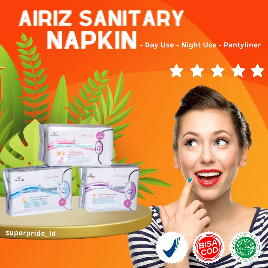 Jual Airiz Sanitary Napkin softex pembalut Wanita pembalut bersalin softex daun sirih pembalut ...