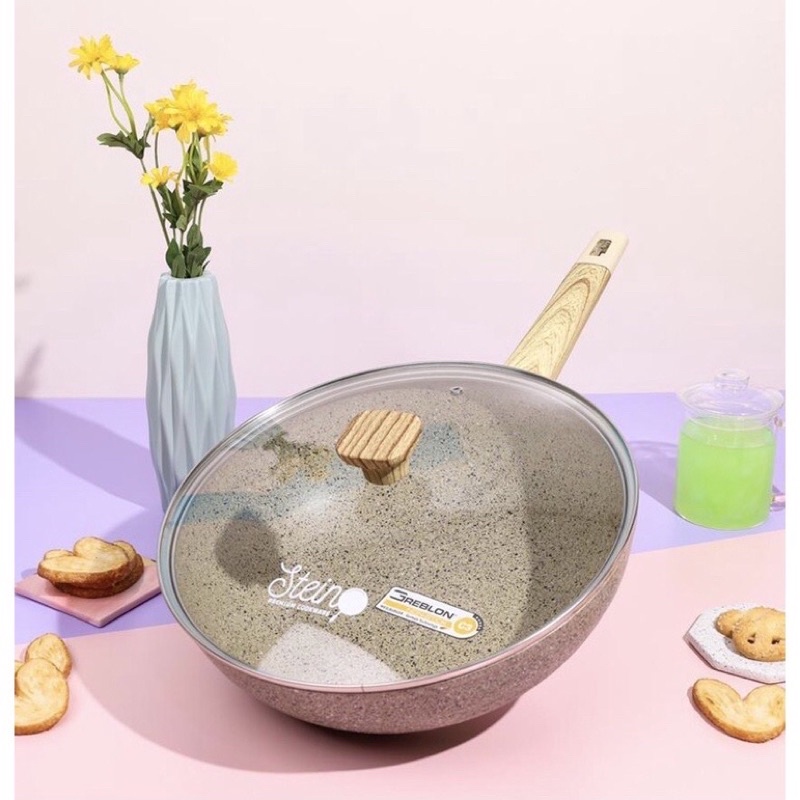 Jual SteinCookWare Wok Pan Granite Series(30cm) | Shopee Indonesia