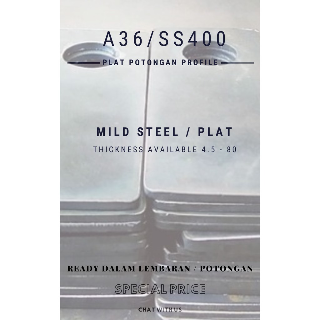 Jual Flate Bars Besi Grade SS400 A36 CUSTOM | Shopee Indonesia