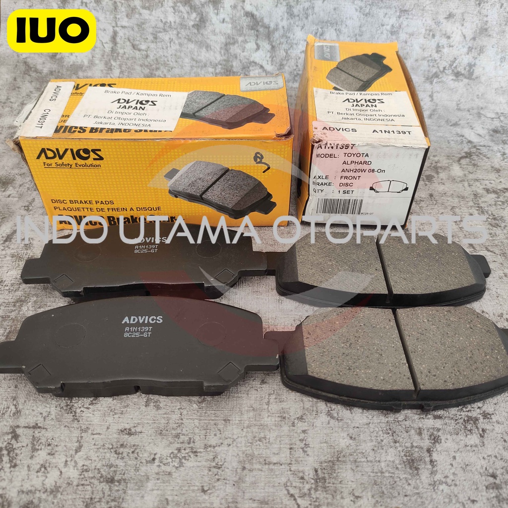 Jual Brake Pad AISIN Alphard Vellfire Kampas Rem ADVICS A1N139T - ORIGINAL | Shopee Indonesia