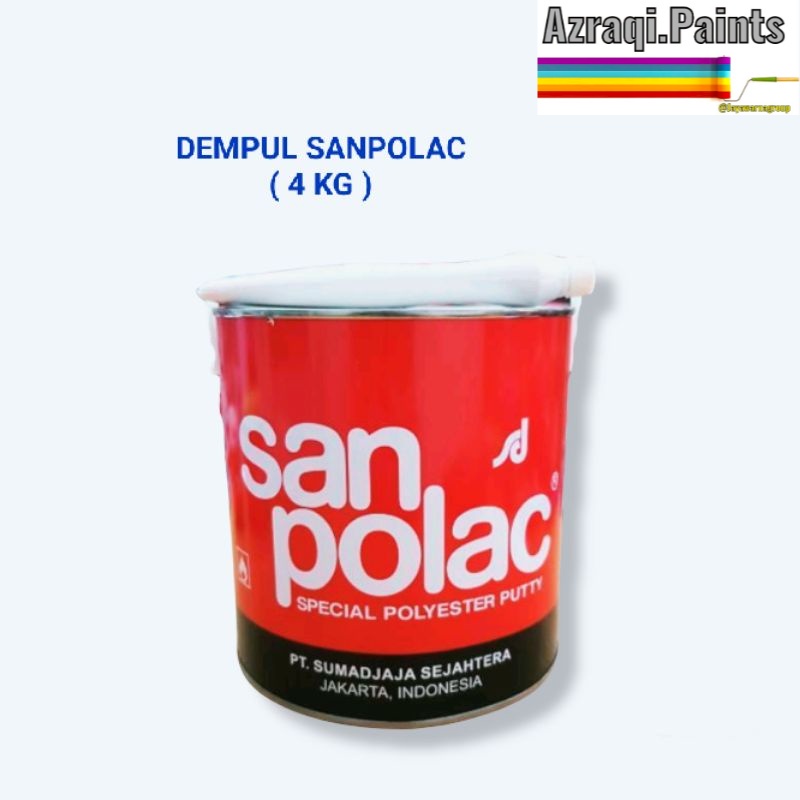Jual DEMPUL SANPOLAC SAN POLAC ( 4 KG ) DEMPUL PLASTIK MOBIL MOTOR BESI ...