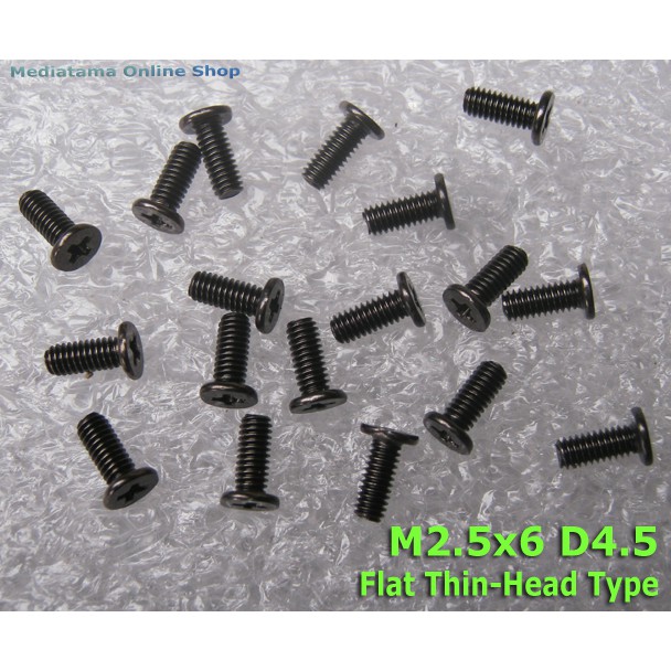 Jual 1 Set (6 pcs) Baut/Sekrup Casing Laptop Notebook Netbook M2,5x6 ...