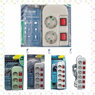 Jual Stop Kontak 6 Soket On Off + Kabel / Cable Extension Uticon ST ...