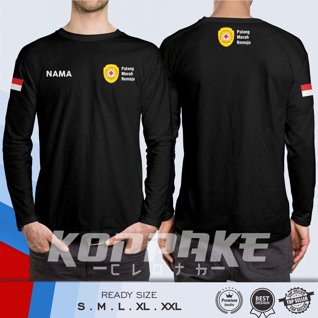 Jual Kaos PMR Palang Merah Remaja Indonesia Gratis Nama Lengan Panjang ...