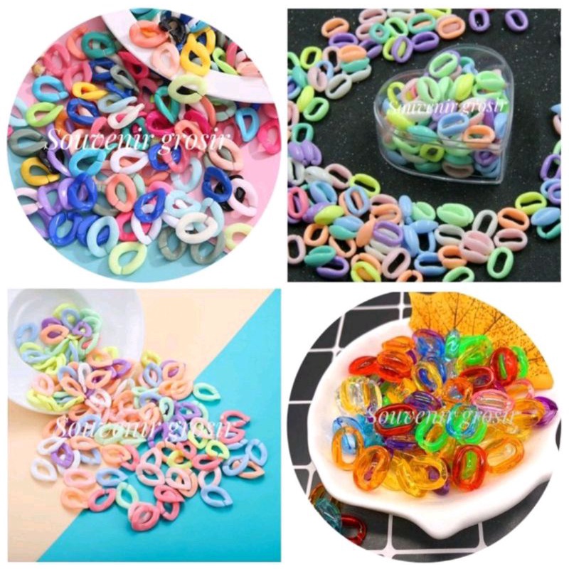 Jual Aneka manik rantai (20gram ) / Grosir manik rantai strap masker ...