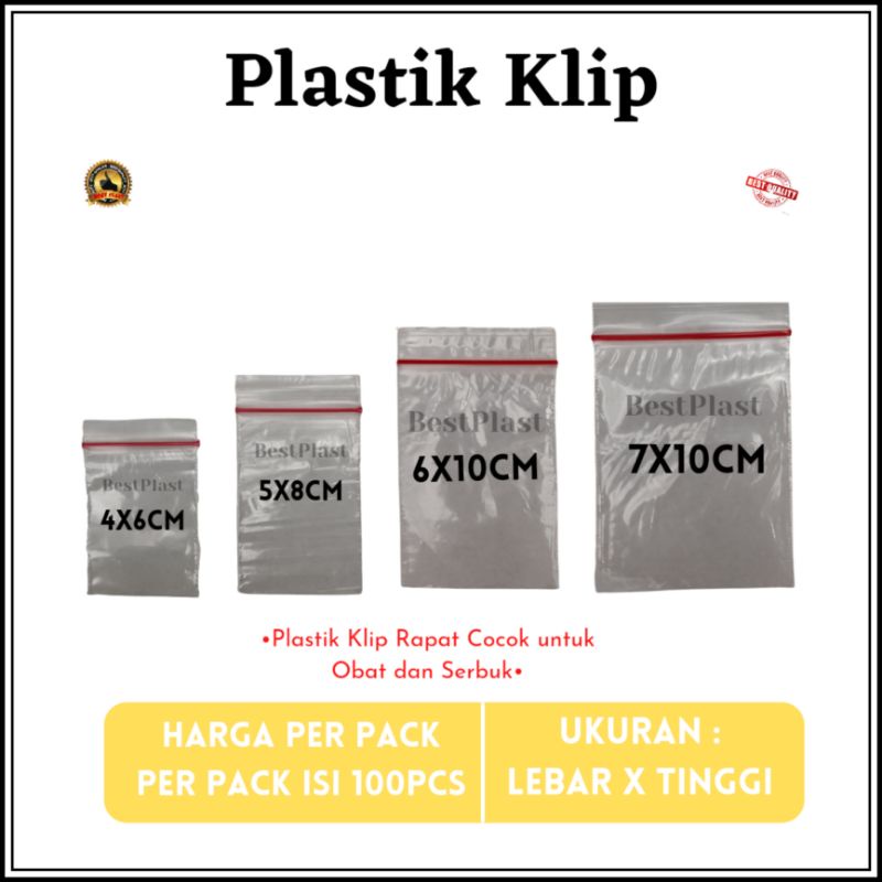 Jual Plastik Klip Uk 4x6 5x8 6x10 7x10 Isi 100pcs Per Pack Shopee